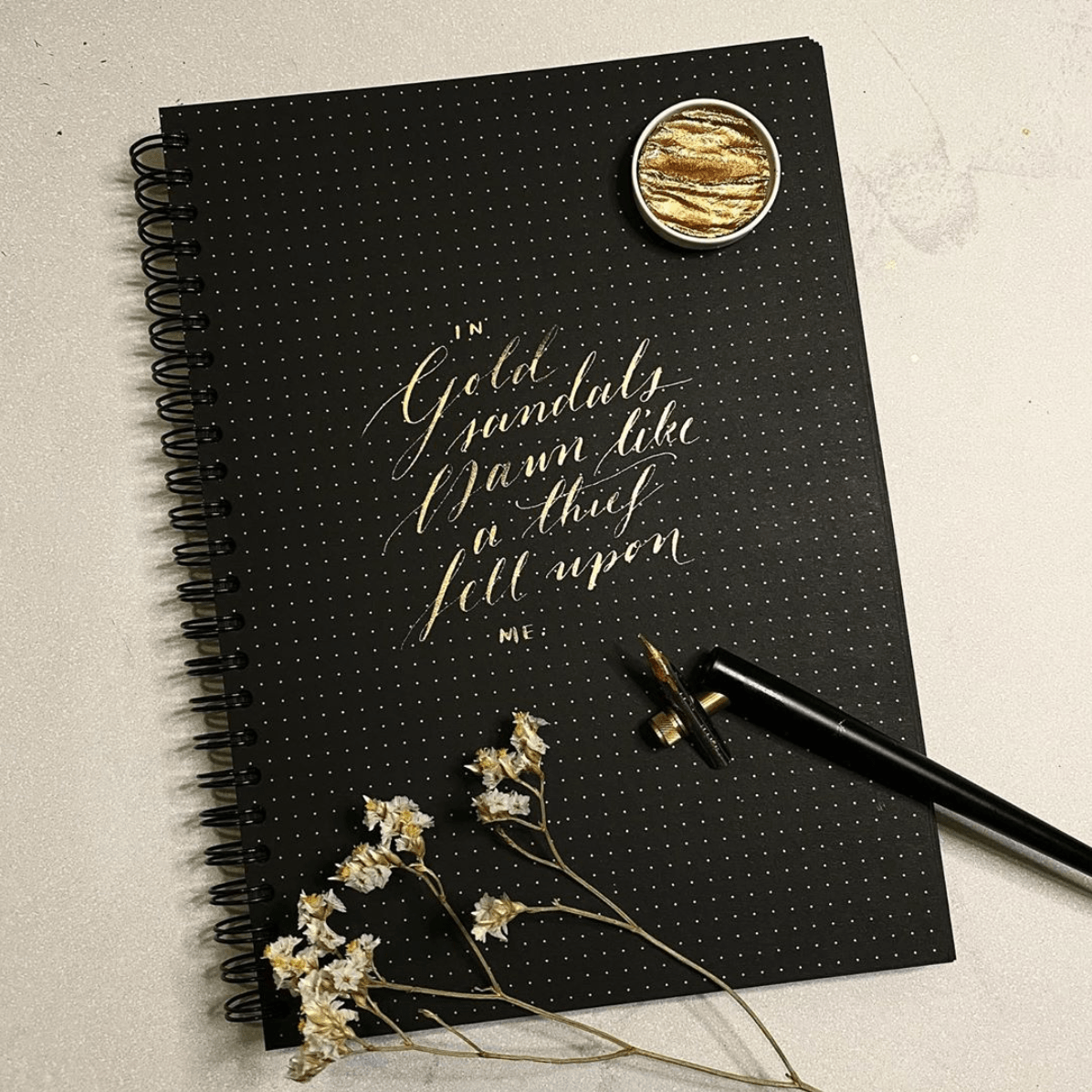 Black Paper Dot Grid Notebooks With Dotted Pages | Dotgrid