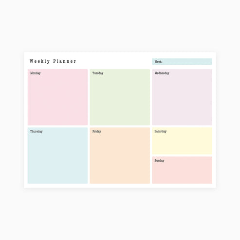 Grid Weekly Planner (Pastel) – Dotgrid