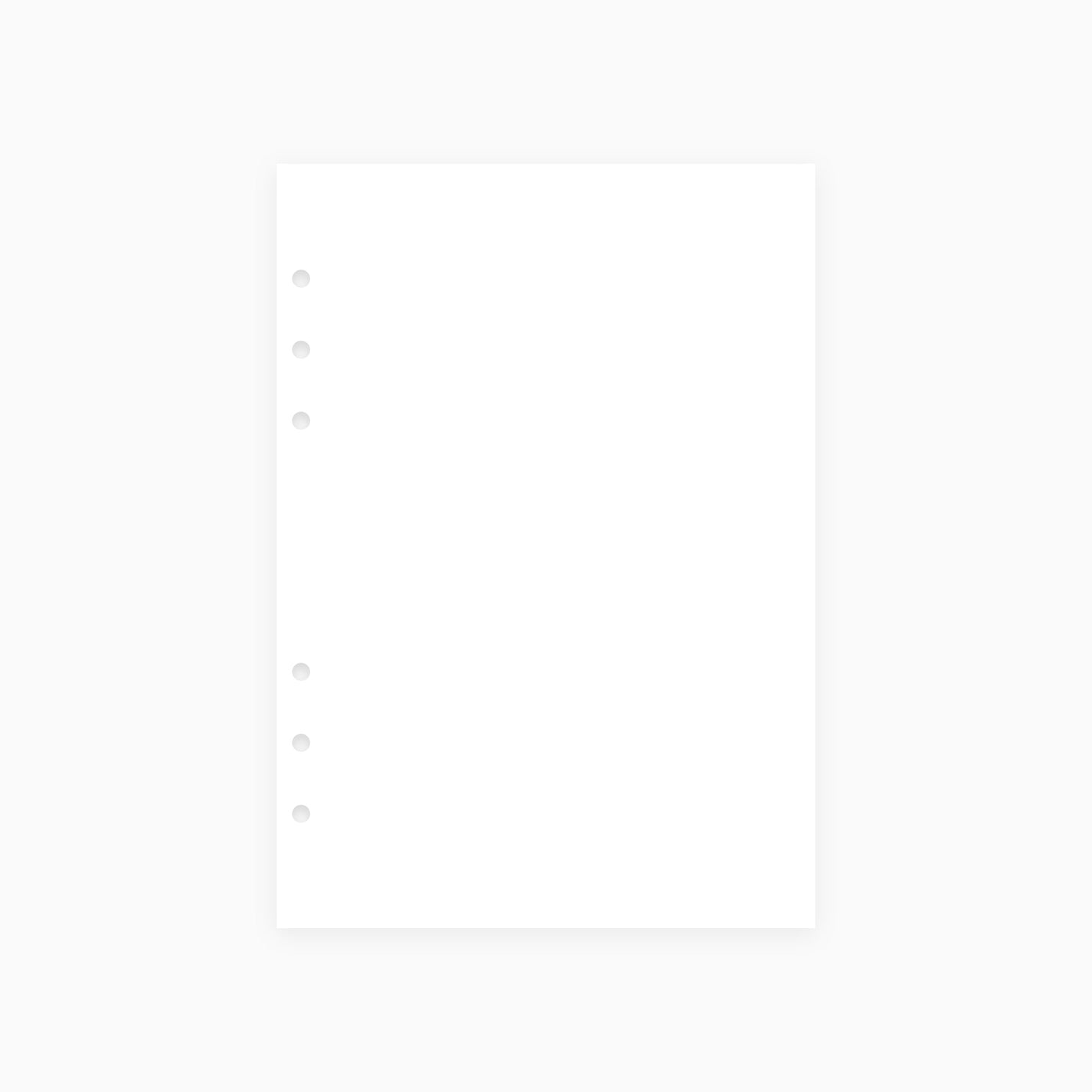 Blank White A5 Inserts | Organiser Inserts | Planner Inserts – Dotgrid