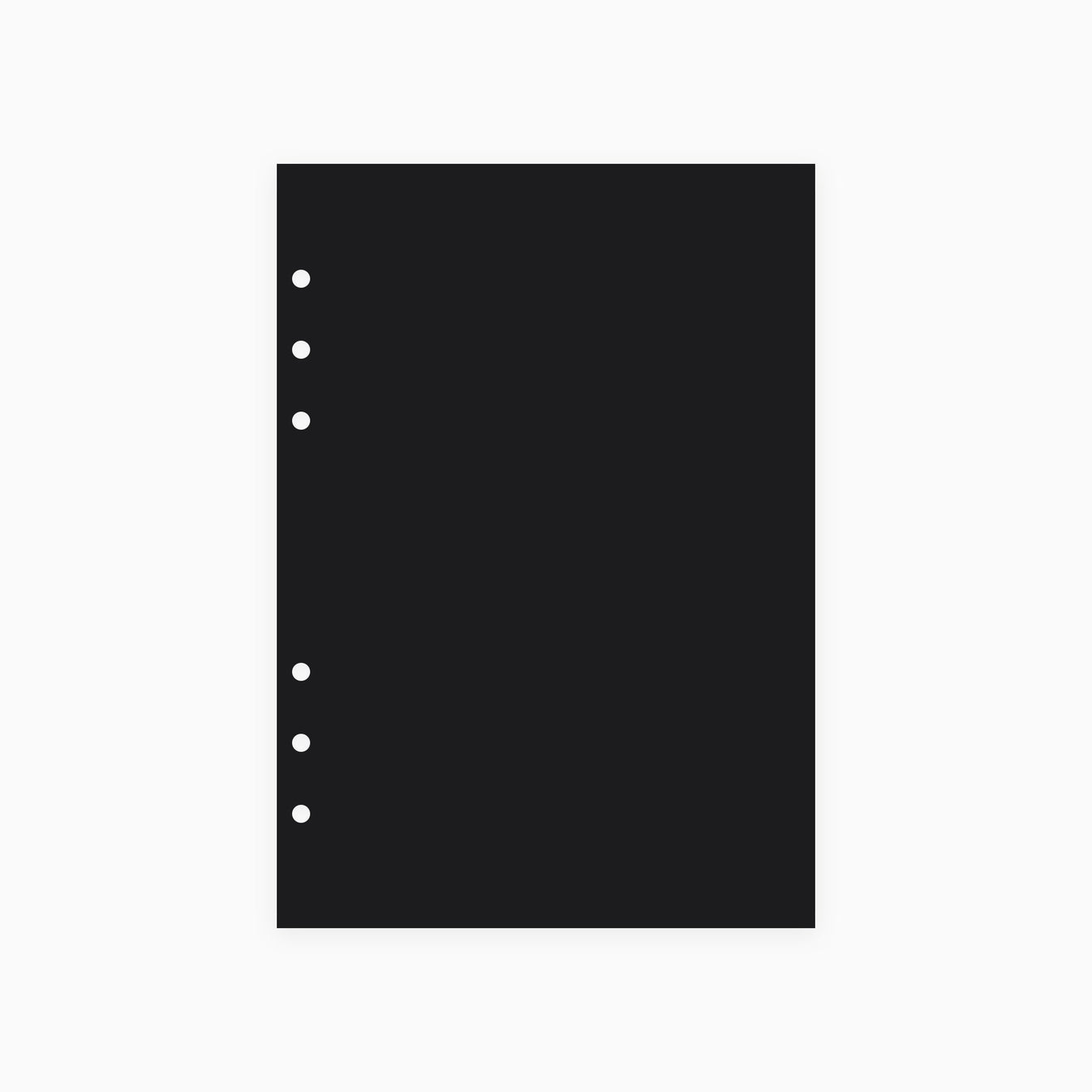 Blank black A5 Inserts | Organiser Inserts | Planner Inserts – Dotgrid