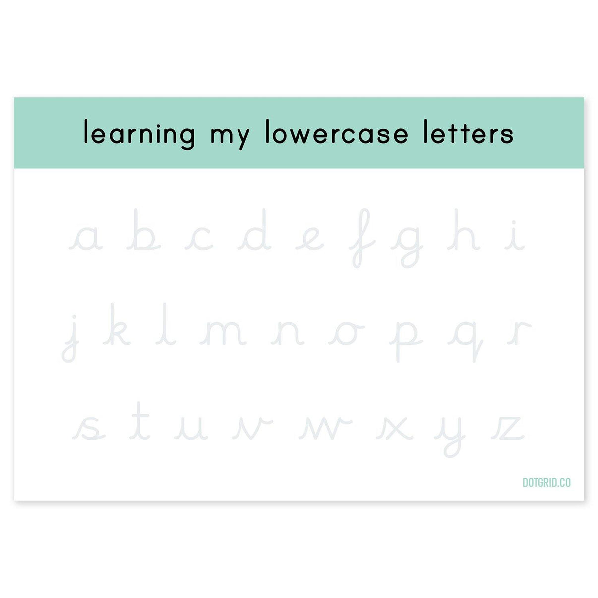 Lowercase Precursive Handwriting Worksheets For Kids | Learn To Write ...