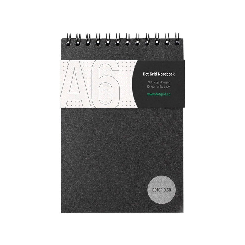 A6 Spiral Dot Grid Notebook - Dotted White Pages | Dotgrid