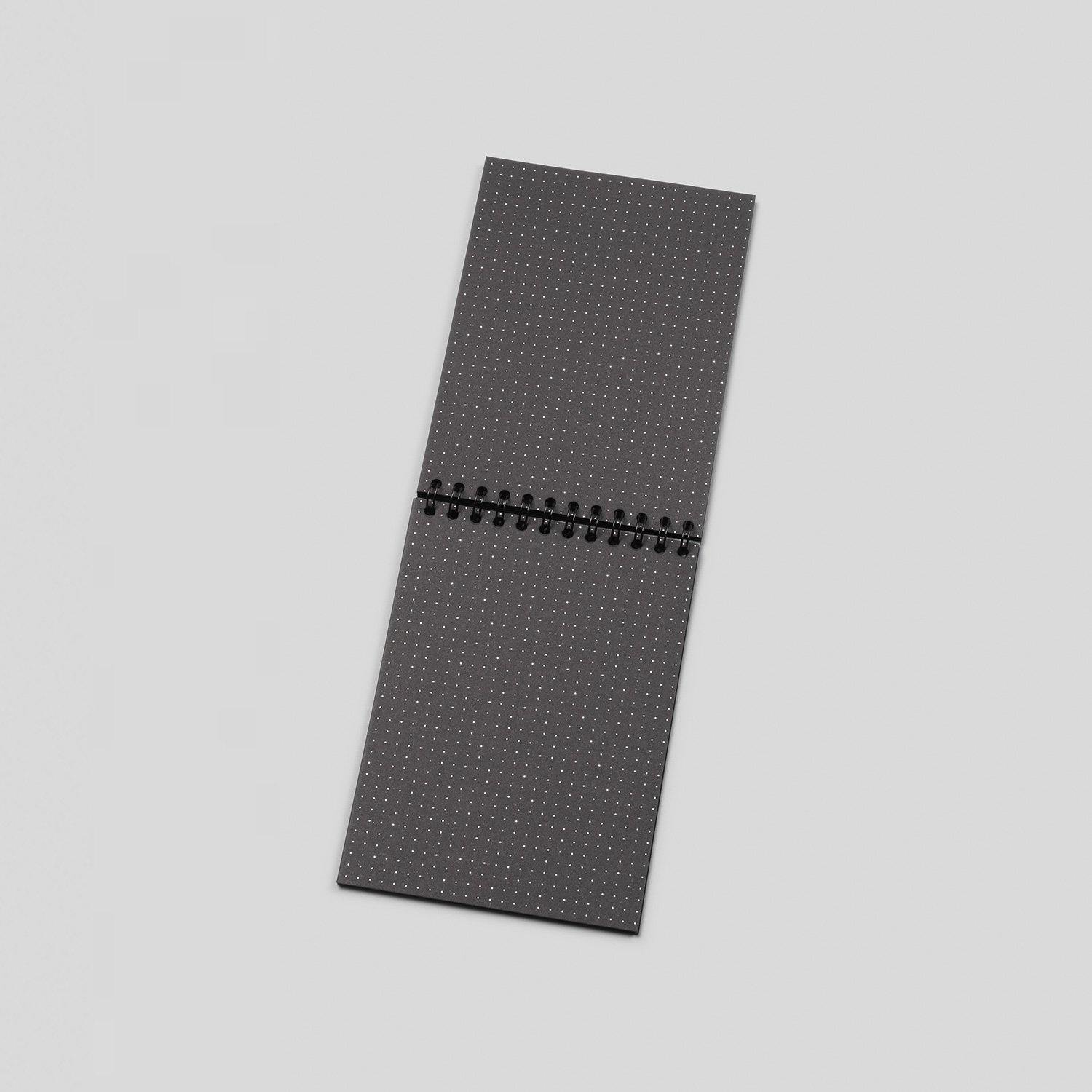 A6 Dot Grid Notebook With Dotted Black Pages | Dotgrid