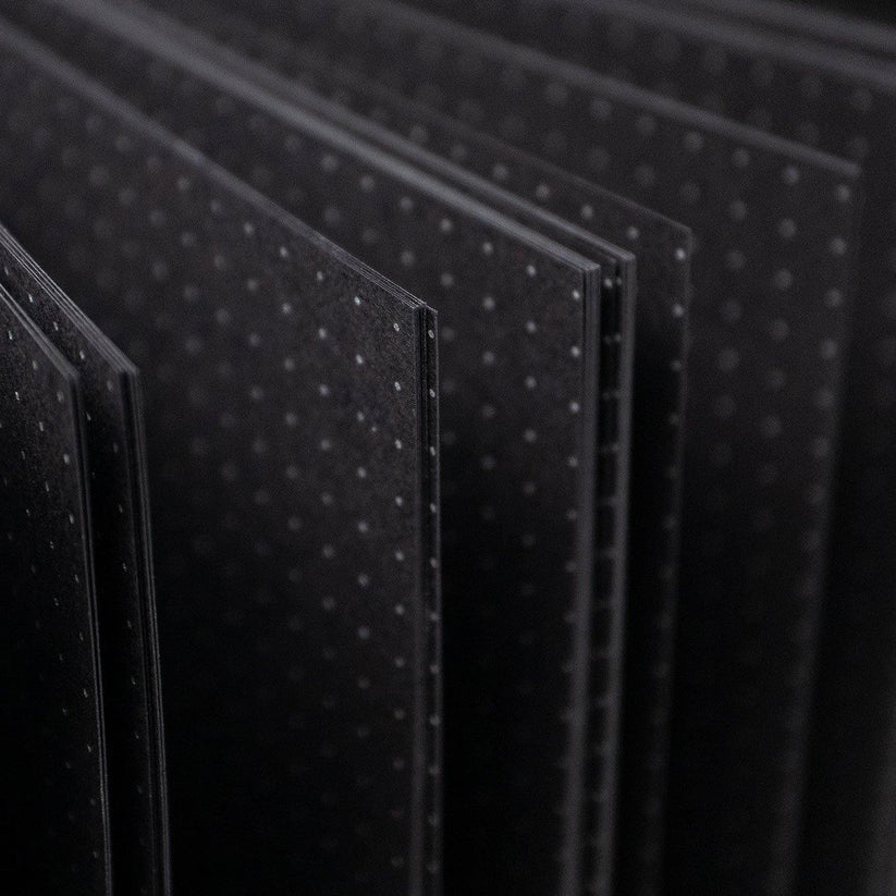 Hard Cover A5 Dot Grid Notebook With Dotted Black Pages – Dotgrid
