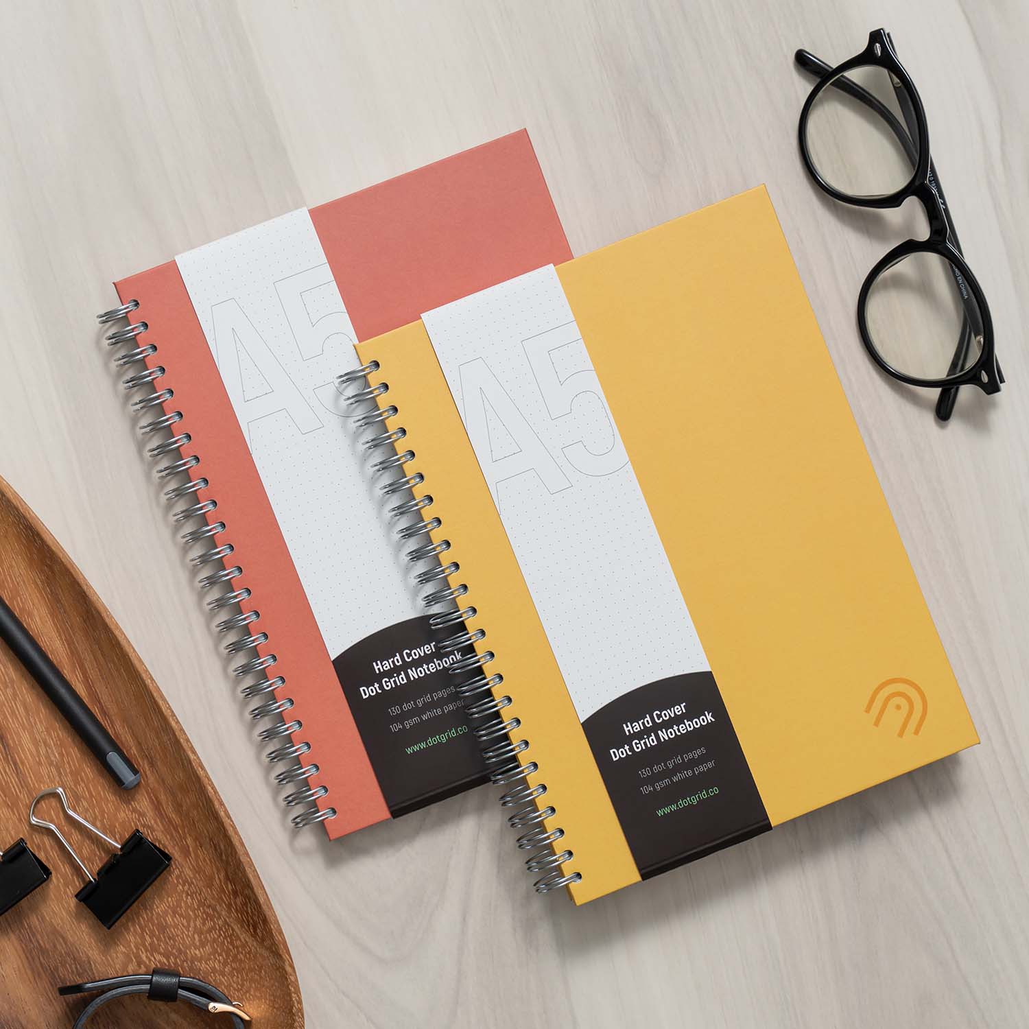Hard Cover A5 Dotted Notebook | 9 Striking Colours | Dotgrid