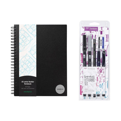 Letter Artist Bundle | Letter Builder Notebook + Tombow Lettering Set ...