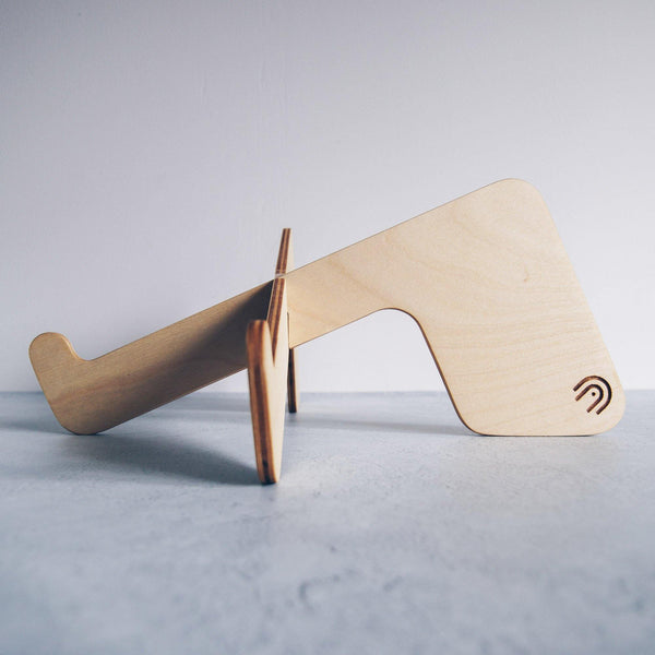 Portable Wooden Laptop Stand - Real Birch Wood | Dotgrid