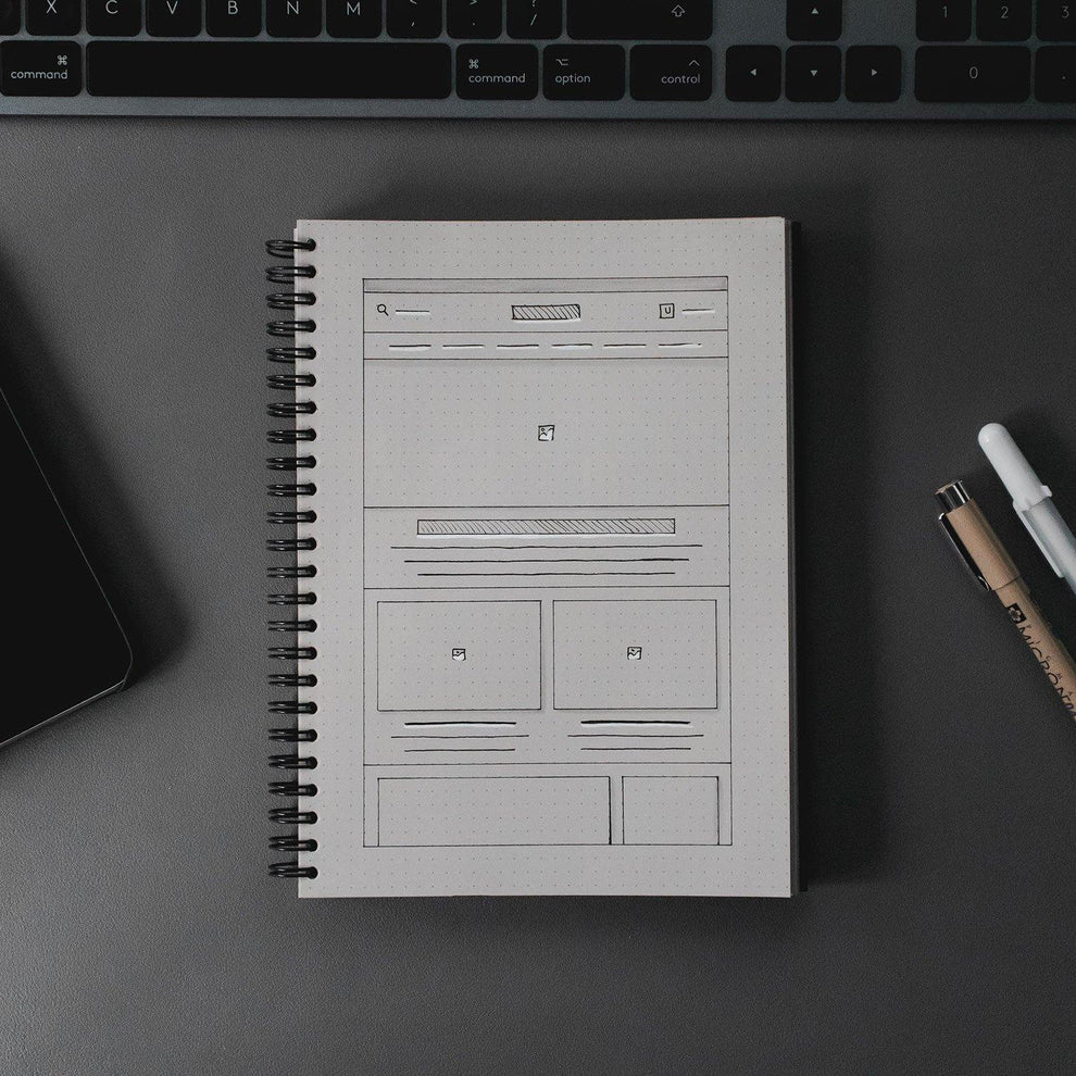 A5 Dot Grid Notebook with Dotted Grey Pages – Dotgrid