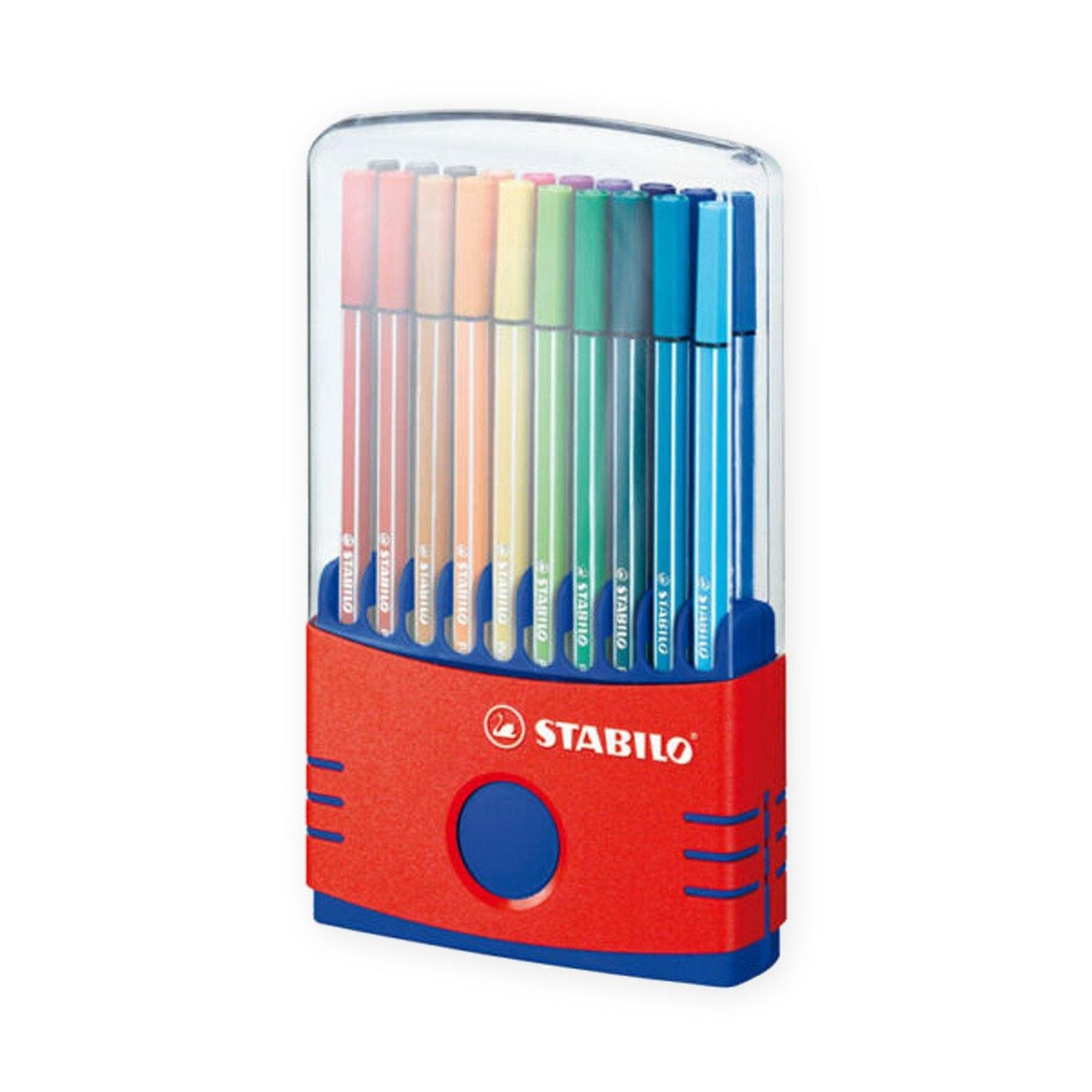 Stabilo Pen 68 1mm Fibre Tip Pens | Assorted Colours 20 Pack | Dotgrid